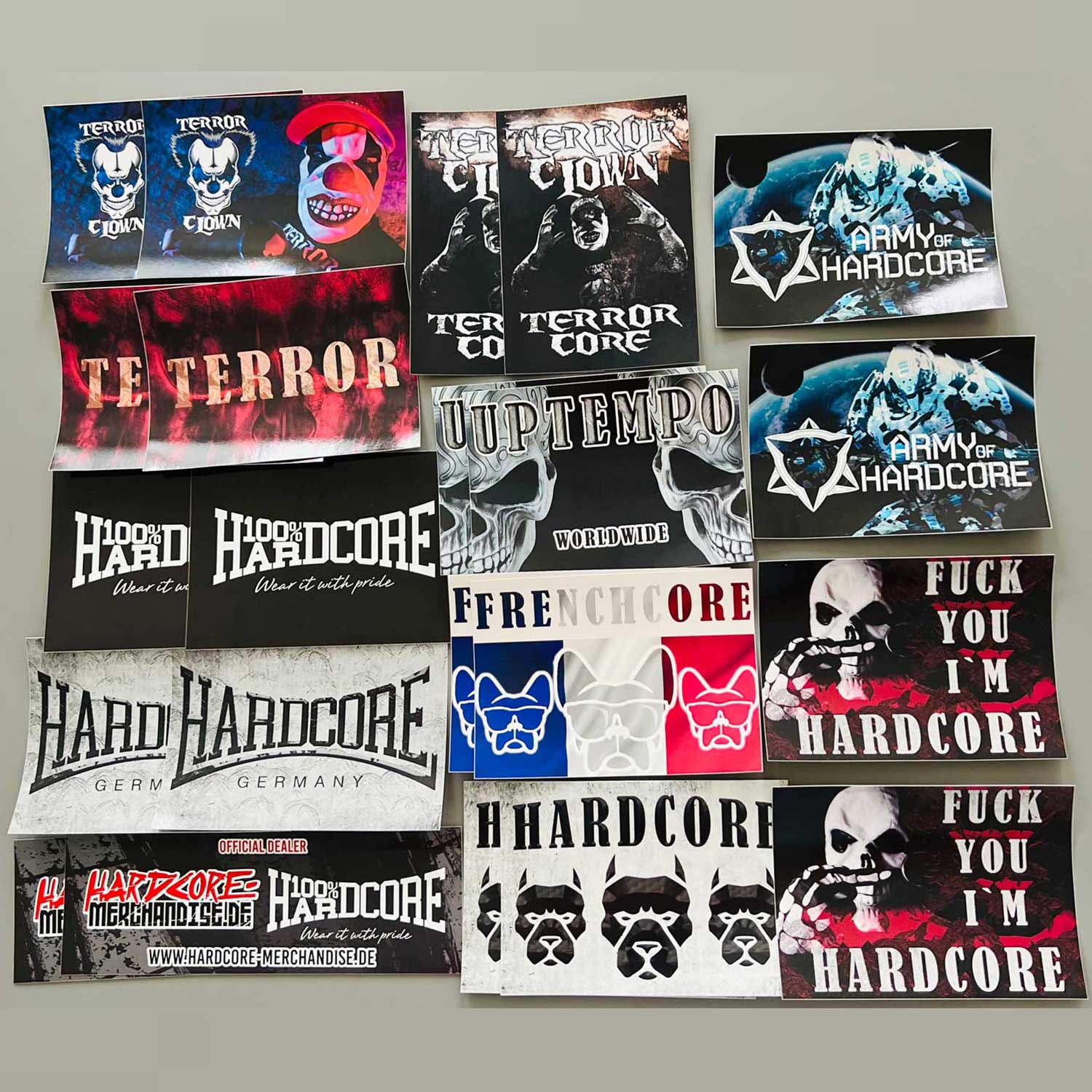 Hardcore-Merchandise.de - Stickerset XXL - 22 Sticker